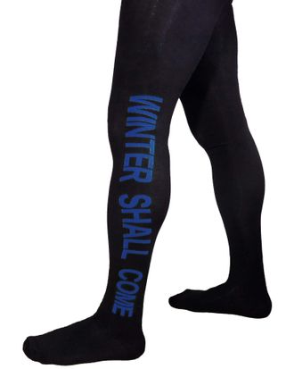 Weri Spezials Herrenstrumpfhose mit Eingriff - Winter Shell Come - in mehreren modischen und praktischen Farben (54-56, Schwarz-Kornblau)