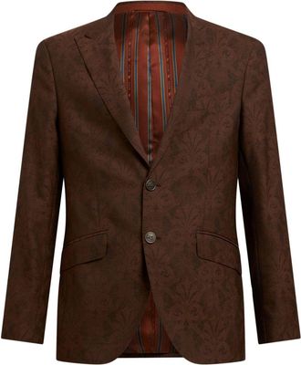 Etro Sakko mit Jacquardmuster - Braun