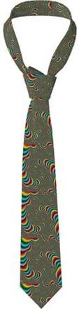Generic Cravates Homme Rainbow Trippy N&eacute;on Psych&eacute;d&eacute;lique Tendance Tie Fine Cravate Homme Pour Travail C&eacute;l&eacute;brations &Eacute;v&eacute;nements