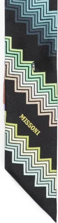 Missoni Fine Knit Wool Scarf - Black