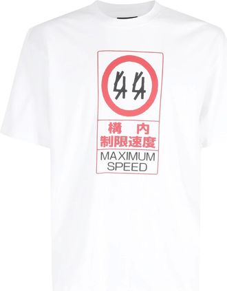 44 Label Group Homme, Tops, Blanc, Taille: L T-Shirt logo