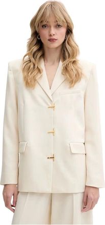 Stine Goya Blazer &agrave; manches fendues - Femme - Vestes - Beige - Taille: 44 FR
