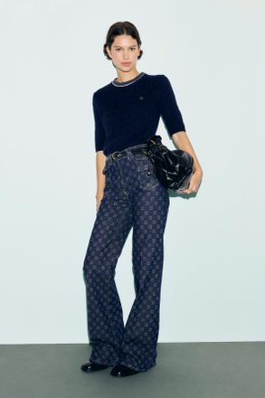Gerard Darel Jean flare &agrave; monogramme - ANNA - Brut