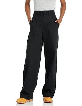 Dickies Womens High Rise Wide Leg Twill Pants Pantalons, Noir d&eacute;lav&eacute;, 64 Femme