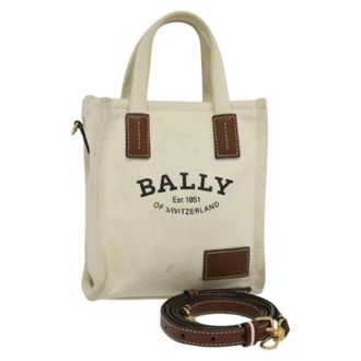 Bally Pre-owned Canvas Handtaschen - - Pre-owned - Damen - Wei&szlig; - ONE SIZE