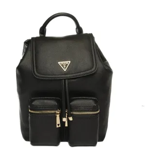 Guess Femme, Sacs, Noir, Taille: ONE Size Manhattan II Flap Backpack