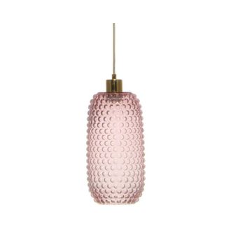 Paris Prix Paris Prix - Lampe Suspension en Verre Irina 34cm Rose