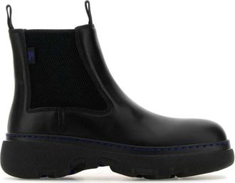 Burberry Homme, Chaussures, Noir, Taille: 40 EU Chelsea Bottes en Cuir &agrave; Semelle &Eacute;paisse