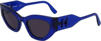 Karl Lagerfeld Femme, Accessoires, Bleu, Taille: ONE Size Lunettes de soleil inject&eacute;es avec verres d&eacute;grad&eacute;s