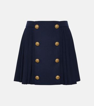 Balmain Mini-jupe en laine vierge