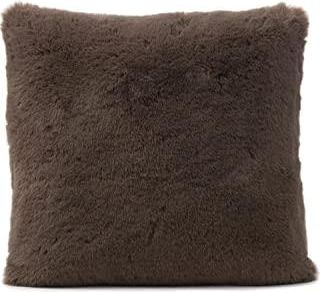 Gözze Quadratisches Zierkissen, Kunstfellbezug, 100% Polyester, 40 x 40 cm - Taupe