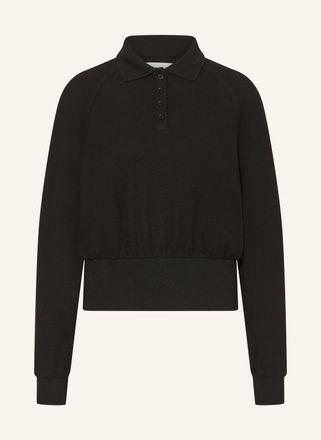 OPUS Strick-Poloshirt Geigi schwarz