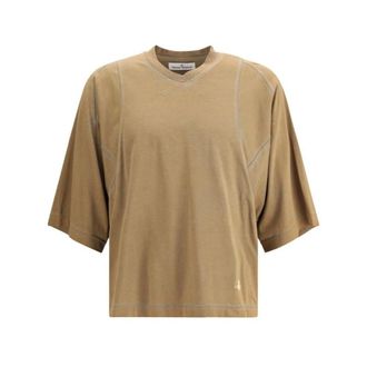 Vivienne Westwood Homme, Tops, Brun, Taille: S T-shirt essentiel d&eacute;contract&eacute; &agrave; col en V