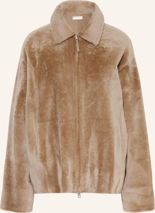 Utzon Utzon Lederjacke Joji Zum Wenden beige