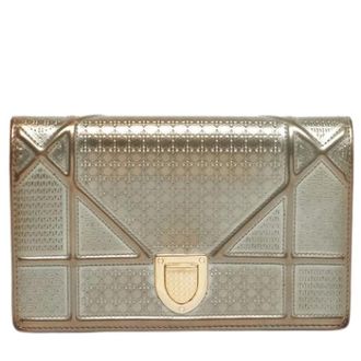 Dior Pre-owned Diorama Wallet on Chain - Femme - Pre-owned - Gris - Taille: ONE Size