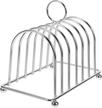 Lurrose Edelstahl Toastst&auml;nder K&uuml;chenbrot Halter mit Pr&auml;ziser Schwei&szlig;naht Stabiler Platzsparender Toasthalter f&uuml;r Scheiben Vielseitig f&uuml;r Innen Au&szlig;eneinsatz b