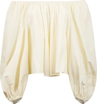 Forte_Forte Femme, Blouses et Chemises, Beige, Taille: 38 FR Chemise Chic Couture en Taffetas