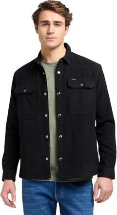 Lee Relaxed Overshirt T-Shirt, Noir uni, XL Hommes