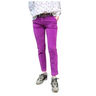 Mason's Femme, Pantalons, Violet, Taille: 38 FR Pantalon Slim Velvet New York