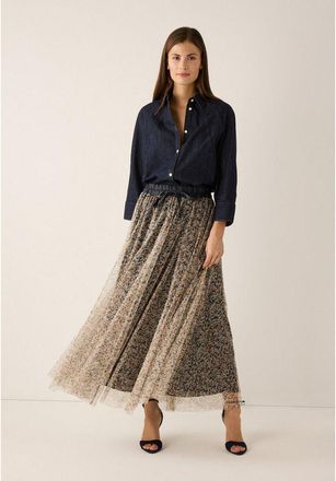More & More Langarmbluse coole, weite Jeans-Langarmbluse