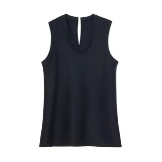 Carven Double Satin Tank Top - - Tops - Damen - Schwarzk - S