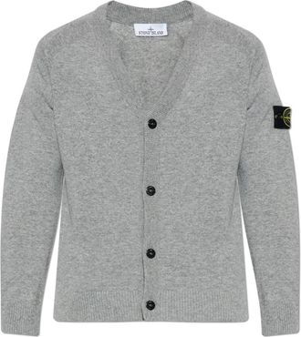 Stone Island Homme, Pulls, Gris, Taille: S Wool Cardigan