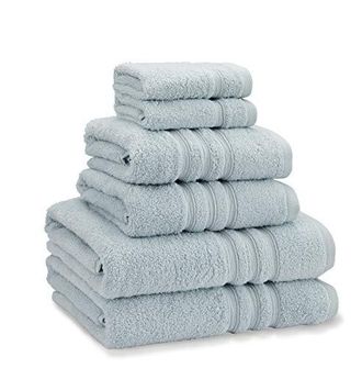 Catherine Lansfield Zero Twist Badetuch, Baumwolle, Entenei, Duck Egg, 6 Piece Towel Bale, 6