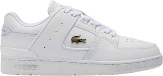 Lacoste Court Cage Sneaker f&uuml;r Herren, Leder (Wei&szlig; Gold)