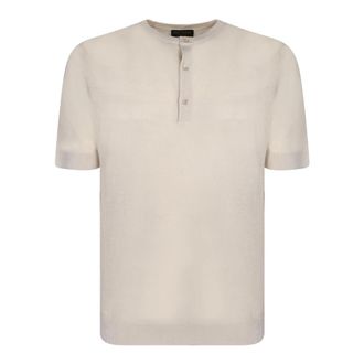 Dell'Oglio Kurz&auml;rmliger Pullover - - Tops - Herren - Wei&szlig; - L