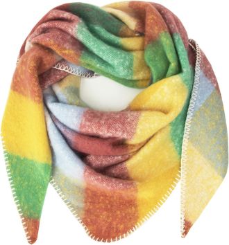 Glamexx24 XXL Damen Halstuch Unisex Poncho - Dreieckige Form, Trendfarben, Winterschal Kariert - Viele Variationen