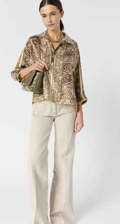 Gerard Darel Chemise imprim&eacute;e en soie - CAURELIE - Multicolore