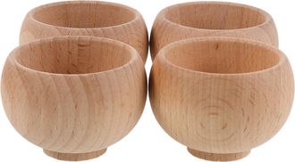 Hemobllo 4 St&uuml;ck Japanischer Nadelkissenhalter aus Unbehandeltem Holz Holzschalenbasis f&uuml;r N&auml;hen Quilten und H&auml;keln N&auml;hwerkzeug Aufbewahrung f&uuml;r Selbstgemacht 