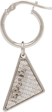 Prada Crystal Logo Jewels langer Ohrring