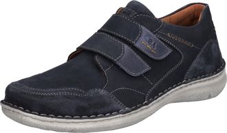 Josef Seibel Herren Kletthalbschuhe Anvers 85,Weite K (Extra weit),Wechselfußbett,Klettverschluss,Klettschuhe,Indigo-Kombi,44 EU