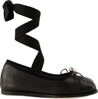 Simone Rocha Femme, Chaussures, Noir, Taille: 36 EU Ballerines avec des Liens aux Chevilles