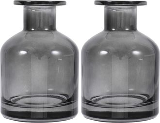 Milisten 2 St&uuml;ck Glas Diffusor Flaschen Nachf&uuml;llbar Eleganter Runder Aromatherapie Duftflakon f&uuml;r Zuhause und B&uuml;ro Stilvolle Tragbare Duftbeh&auml;lter f&uuml;r &Auml;therisc