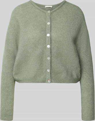 American Vintage Relaxed Fit Strickjacke aus Woll-Mix mit Leinen-Anteil