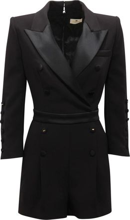 Elisabetta Franchi Femme, Combinaisons et Ensembles, Noir, Taille: 40 FR Tu-059-56E2 Combinaison Short