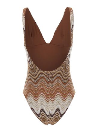 MC2 Saint Barth Womens One-Piece Swimsuit Rachel Sea Wave Multicolour Polyamide Swimwear Clothing