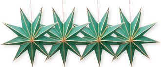 Pip Studio 51099218 Christmas Star Paper overall print green 20cm Set4 (1 Set)