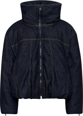 Gestuz Femme, Vestes, Bleu, Taille: 36 FR Doudoune Bleu Foncé Non Lavée