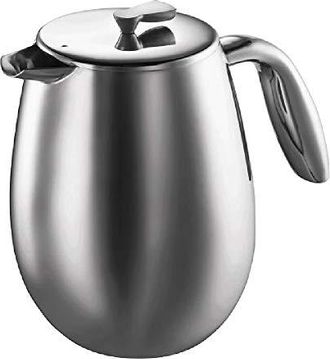 Bodum Cafeti&egrave;re &agrave; Piston Double Paroi Columbia - 1,5L / 12 Tasses - Acier Inoxydable Mat - Passe au Lave-Vaisselle