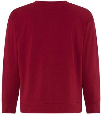 HUGO BOSS Langarmshirt regular fit, Rundhals, kontrastfarbener Print