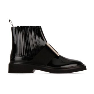 Roger Vivier Viv Rangers Met Buc Chels Bootie 25 - - Shoes - Damen - Schwarzk - 36 1/2 EU