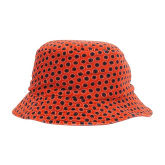Grevi Wendbarer Baumwoll-Velvet-Hut Geometrisches Muster - - Accessories - Damen - Rot - ONE SIZE