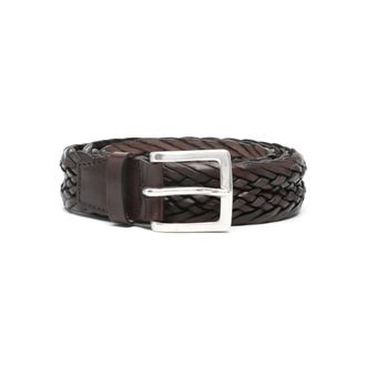 Orciani Braided Leather Belt - - Accessories - Herren - Braun - 95 CM