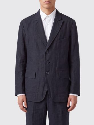 Ziggy Chen Einreihiger Blazer von aus reinem Leinen mit Knittereffekt und Revers