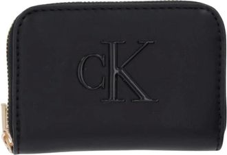 Calvin Klein Femme, Accessoires, Noir, Taille: ONE Size Portefeuille &Eacute;l&eacute;gant Zipp&eacute;
