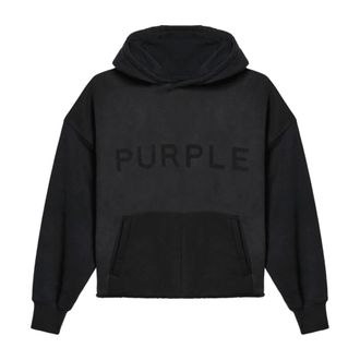 Purple Oversized Shadow Symbol Hoodie - - Sweatshirts & Hoodies - Herren - Schwarzk - L