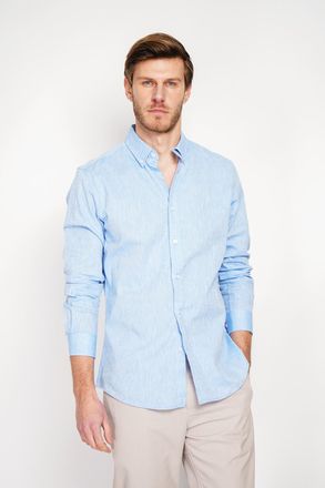 William De Faye Secret du Lin - Leinenhemd - Azur